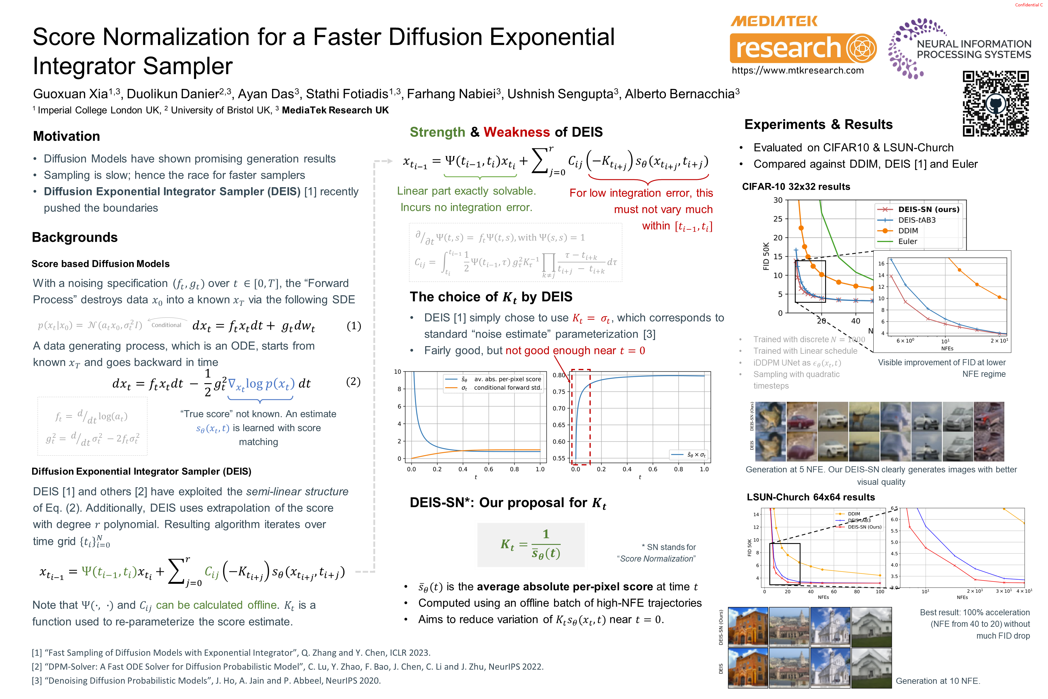 NeurIPS Score Normalization for a Faster Diffusion Exponential Integrator Sampler (DEIS)